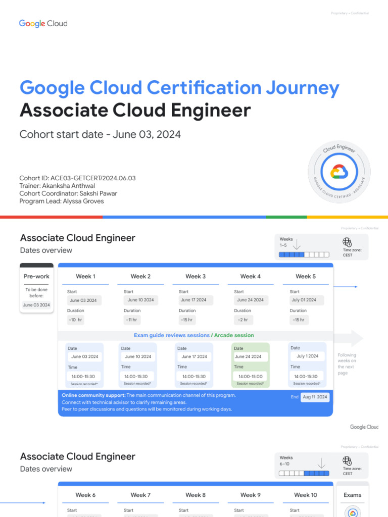 Google Cloud Engineer Certification Plan | PDF | Mentorship | Computing