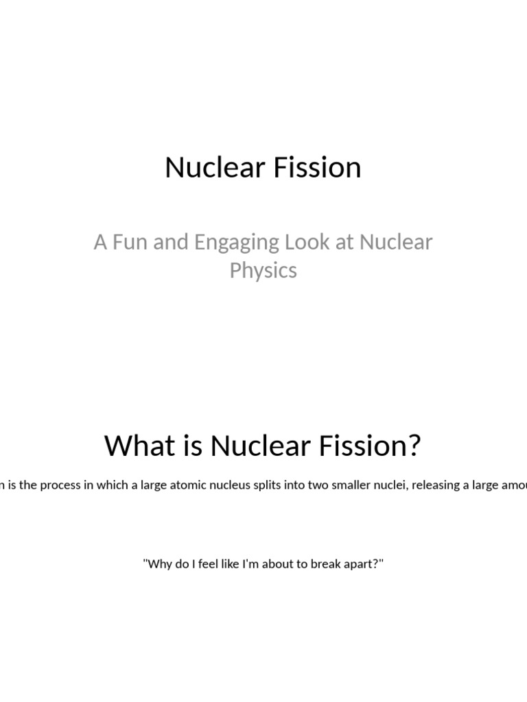 Nuclear Fission With Memes Class12 | PDF
