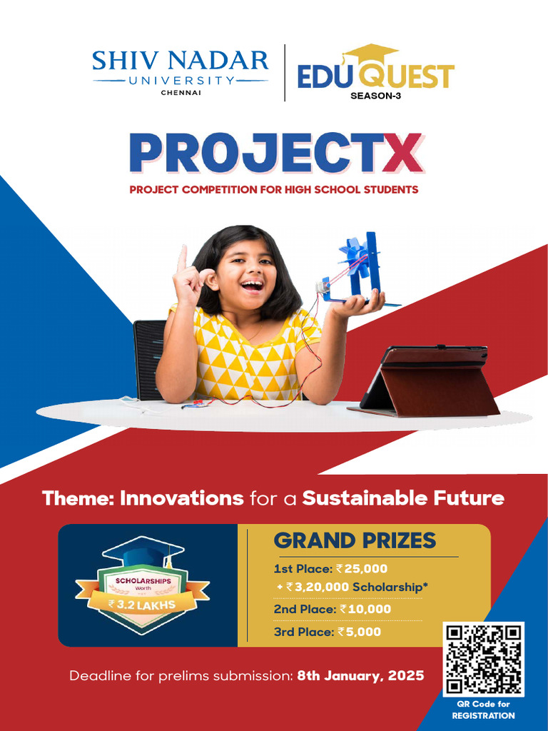 ProjectX - EduQuest'24 - 3rd Edition - Shiv Nadar University Chennai - Event Brochure | PDF ...