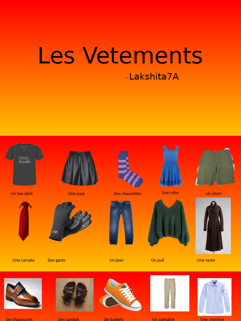 Vêtements essentiels à connaître | PDF
