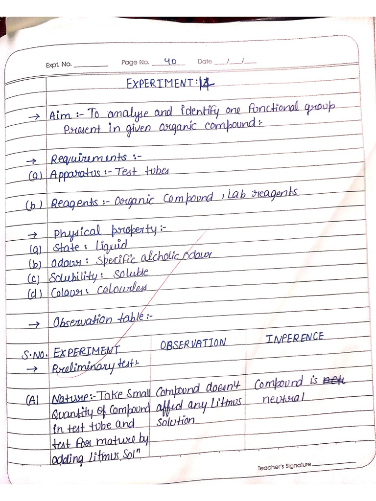 Class 12 Chemistry Experiment File (2) .Shot by Aryan. | PDF