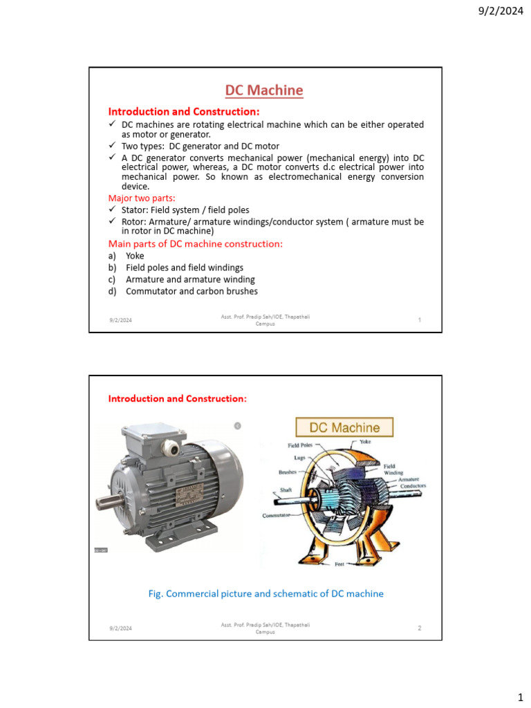 3. ECM_DC machines(2) | PDF | Electromagnetic Induction | Electric Motor