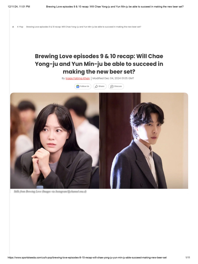 Brewing Love episodes 9 & 10 recap_ Will Chae Yong-ju and Yun Min-ju be able to succeed in ...