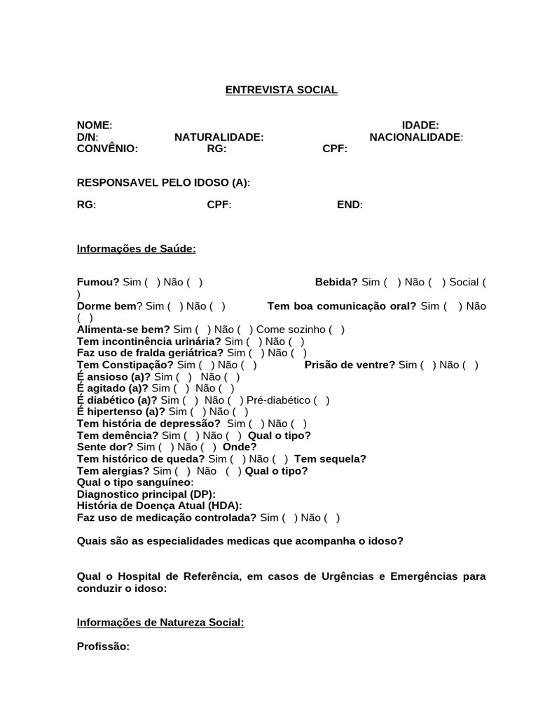 1 Modelo Entrevista Social | PDF