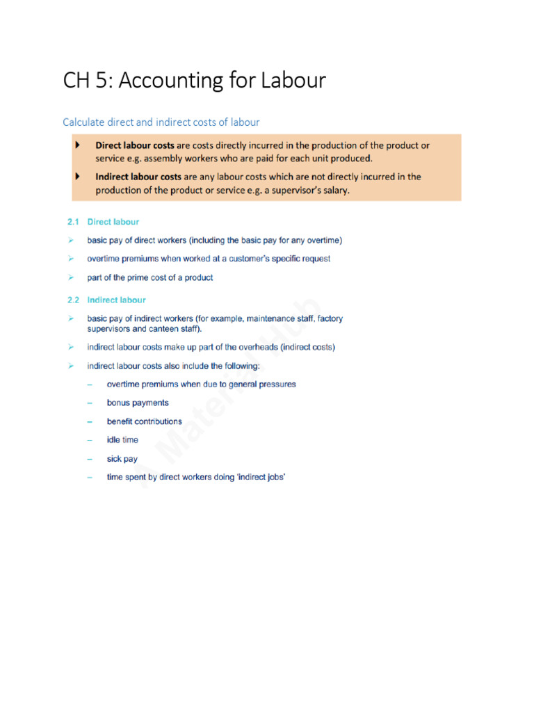 ACCA F2 Course - CH 5 | PDF