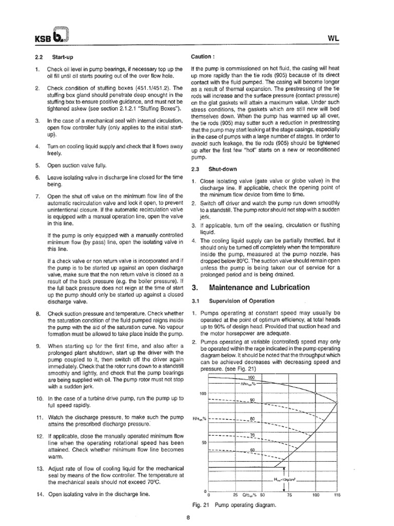 BFW Pump - KSB - Manual | PDF