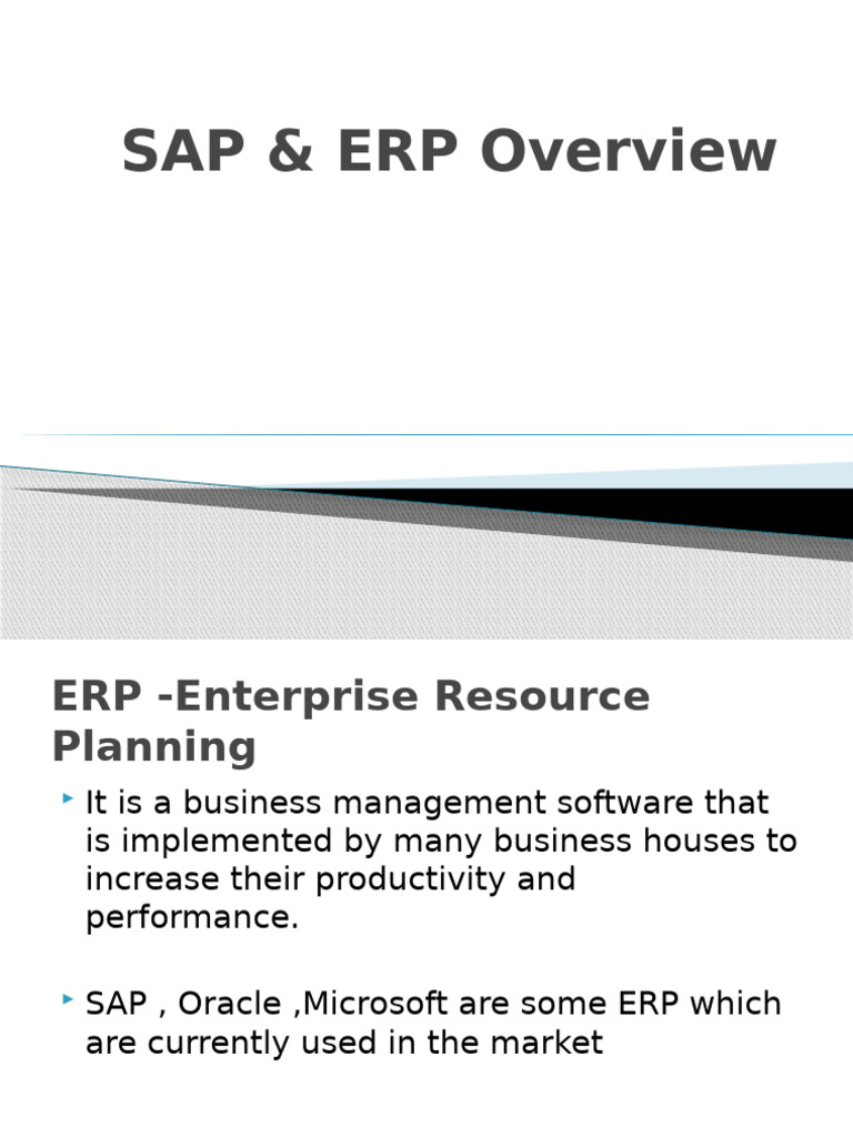 SAP & ERP Overview | PDF