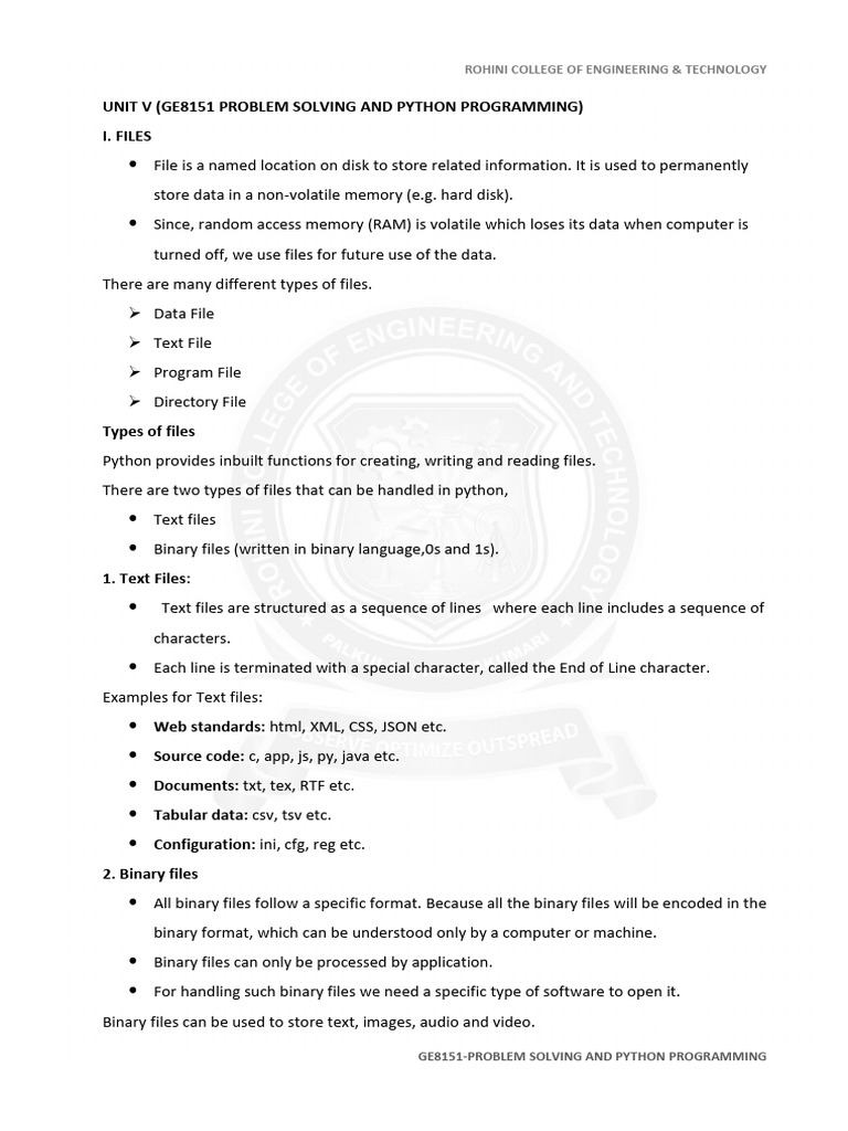 Reading and Writing Files | PDF | Computer File | File Format