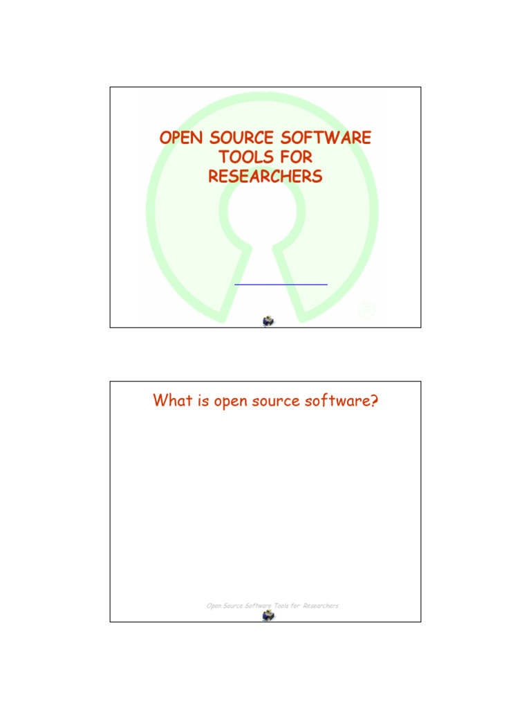 OpenSourceInResearch | PDF | Open Source | Free Software OpenSourceInResearch | PDF | Open Source | Free Software