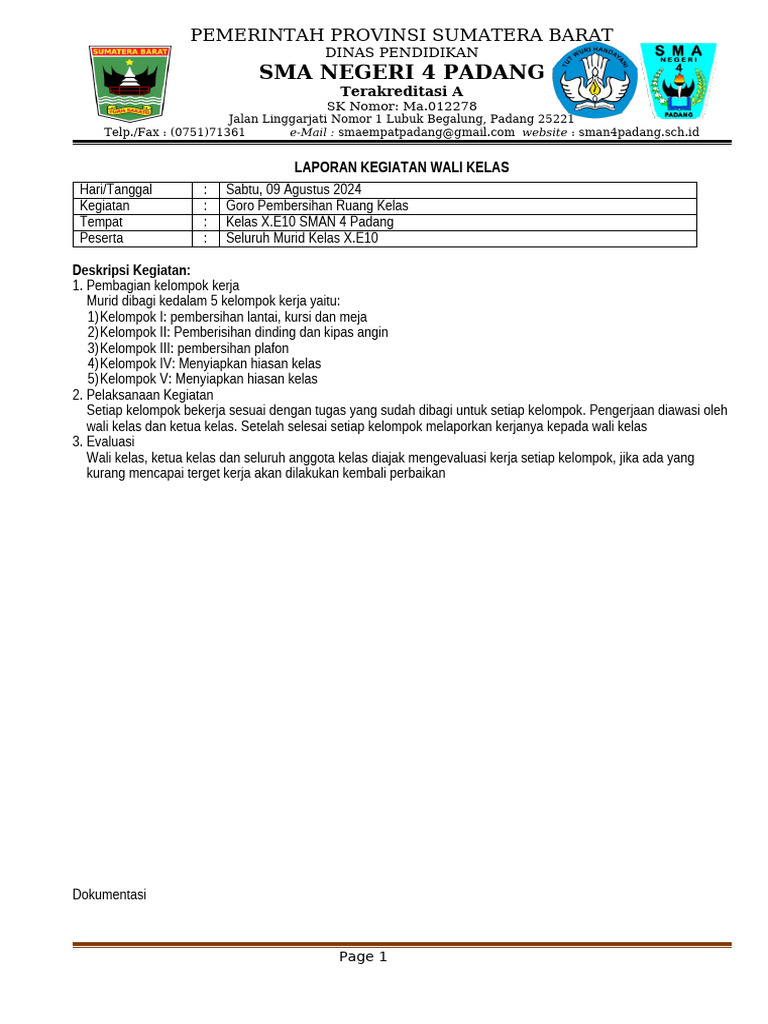 Kegiatan 1. Goro Kelas | PDF