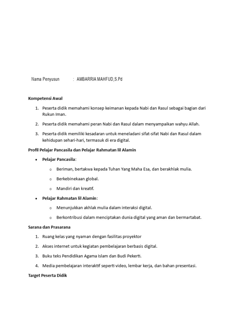 Modul Ajar PPL 1 PBL | PDF