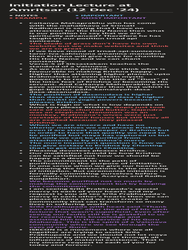 Initiation Lecture HH RNS (Amritsar) | PDF