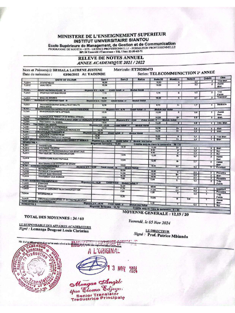 Transcript Level 2+ Traduction - Compressed - Compressed | PDF