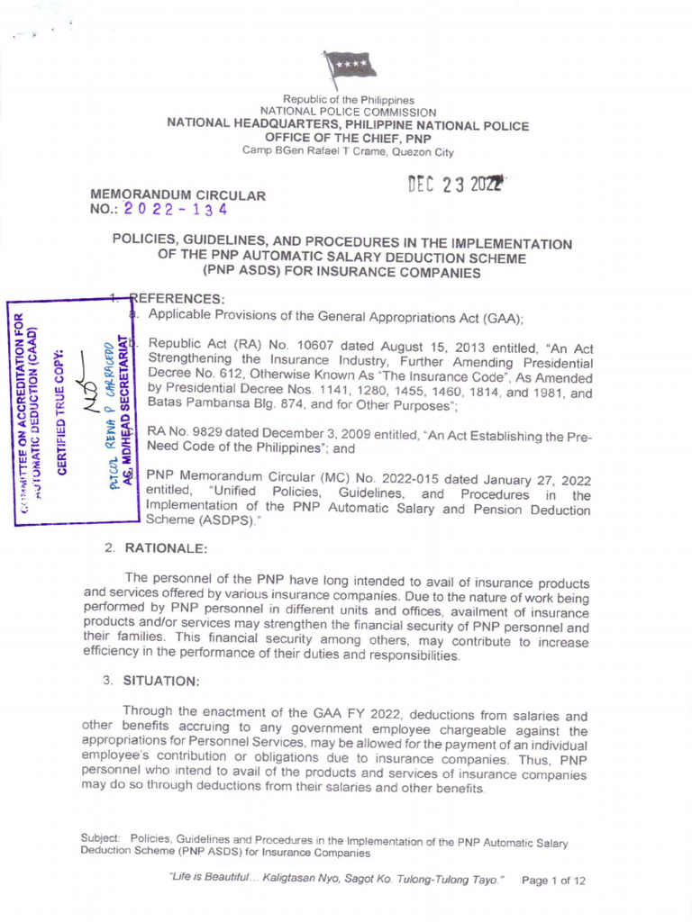 PNP MC 2022 134 | PDF