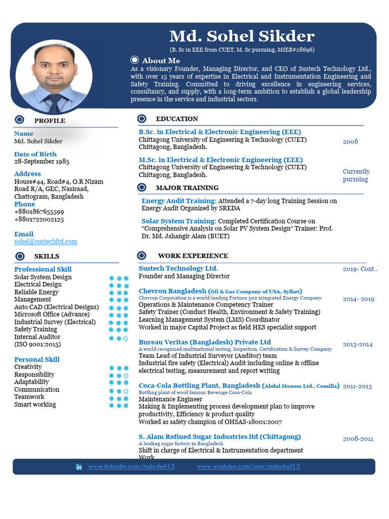 Sohel Single page Resume Sample | PDF | Engineering