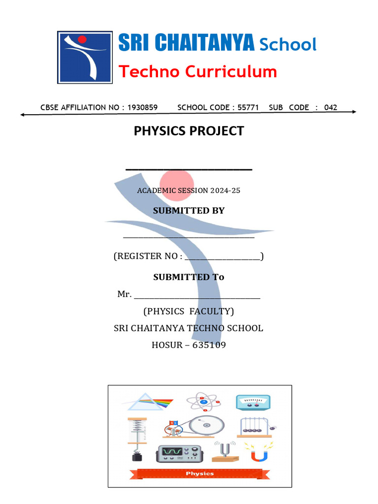 Physics Project Certificate 2024-25 | PDF