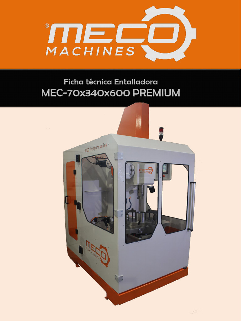 MECO Entalladora MEC 70 PREMIUM | PDF | Mecanizado