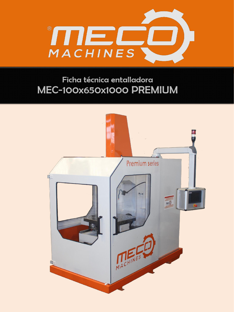MECO Entalladora MEC 100 PREMIUM | PDF | Mecanizado