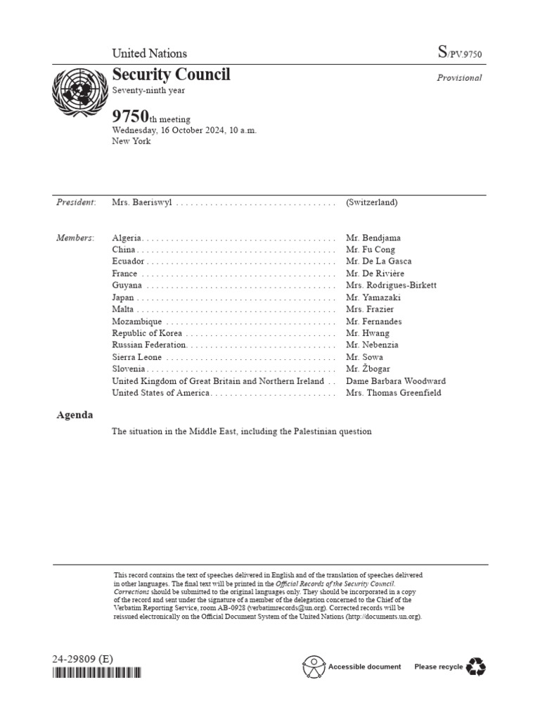 16 October 2024 | PDF | Israel | World Politics