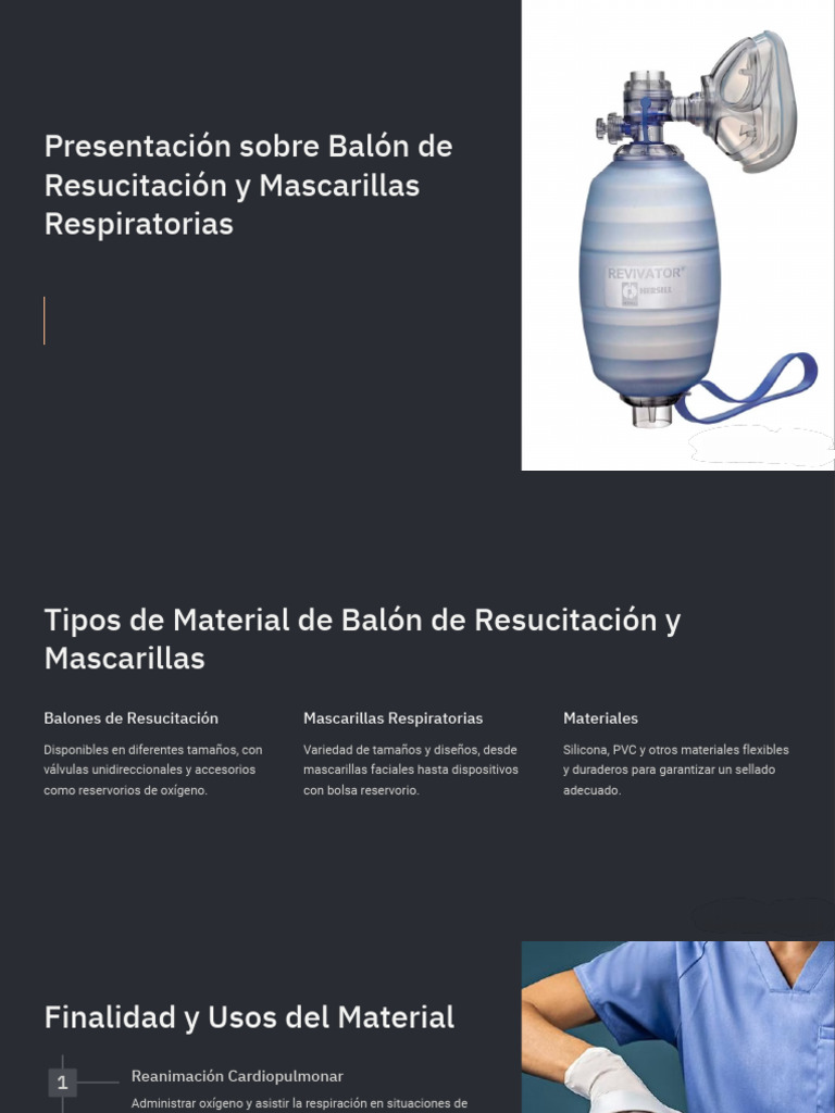 Presentacion Sobre Balon de Resucitacion y Mascarillas Respiratorias ...