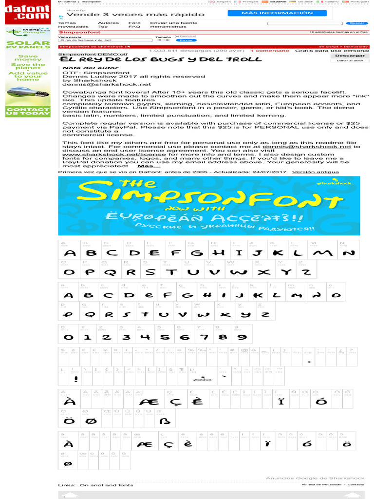 Simpsonfont dafont.com | PDF | Typography | Publishing