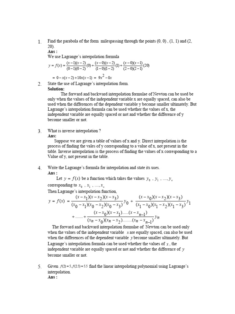 Interpolation | PDF | Interpolation | Finite Difference