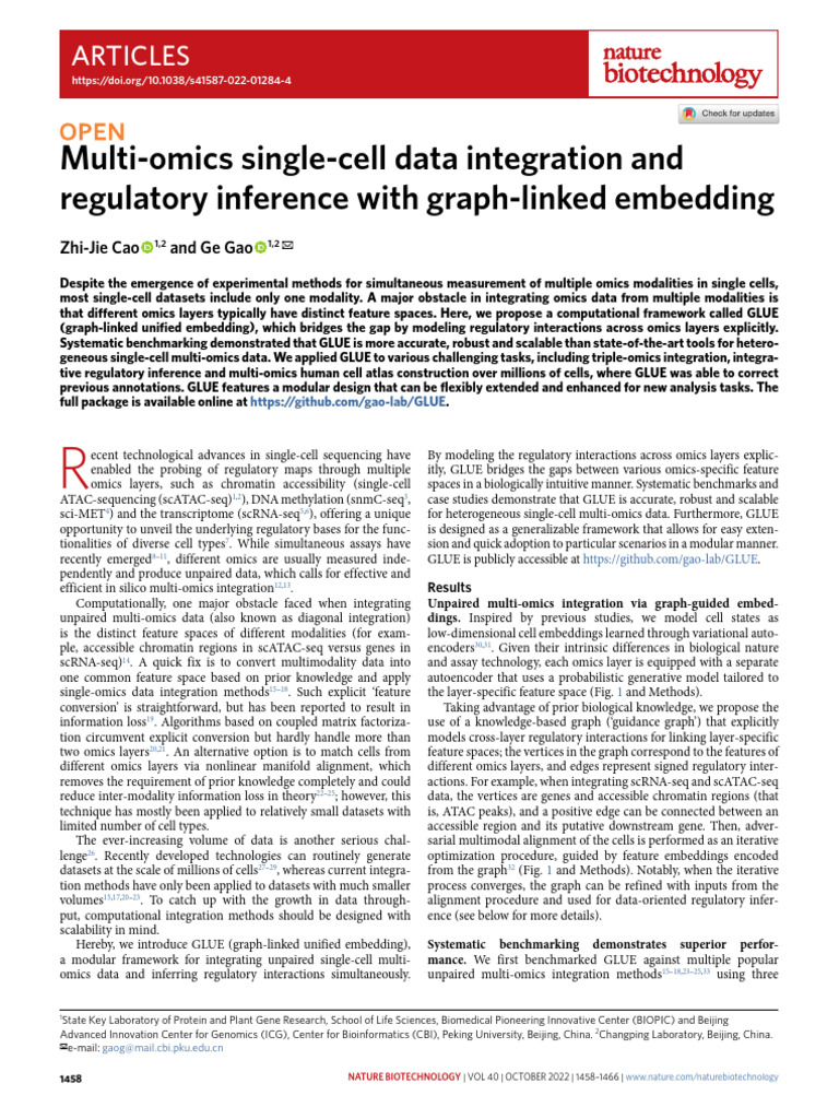 Multi Omics Single Cell Data Integration And Regulatory Inference With Graph Linked Embedding