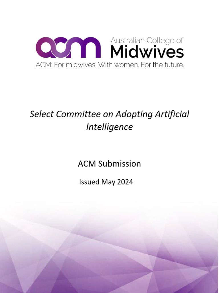 ACM Submission Select Committee On Adopting Artificial Intelligence May ...
