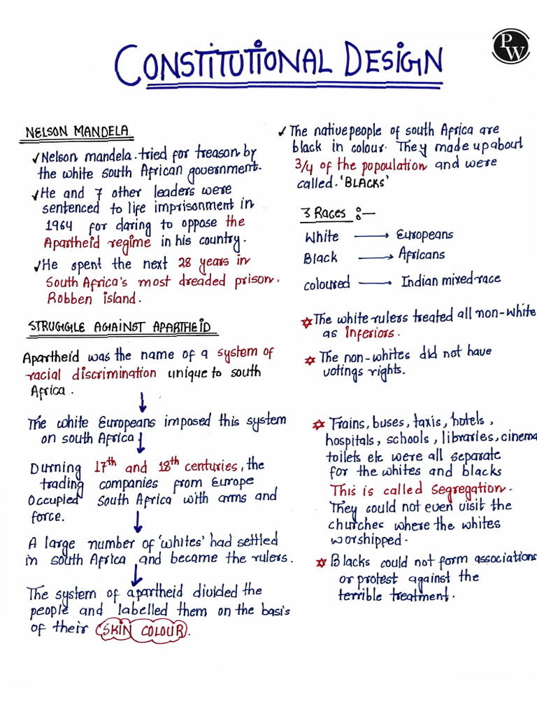 Civics _ Constitutional Design _ Handwritten Notes __ Champion Batch | PDF