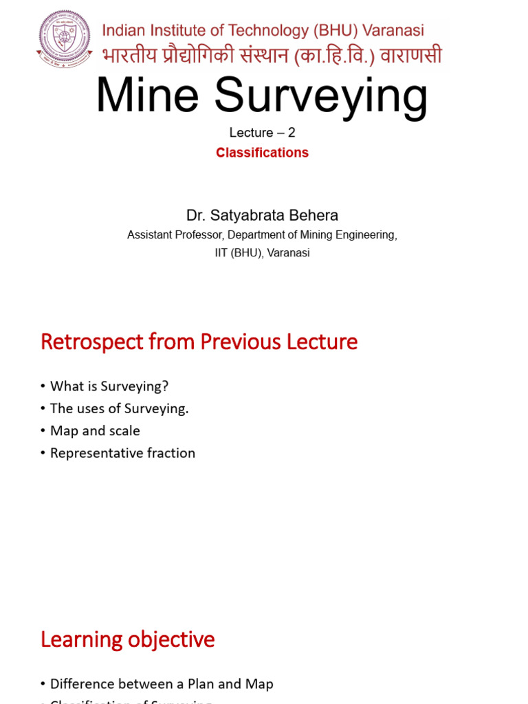 Classifications of Mine Surveying Techniques | PDF | Latitude | Surveying