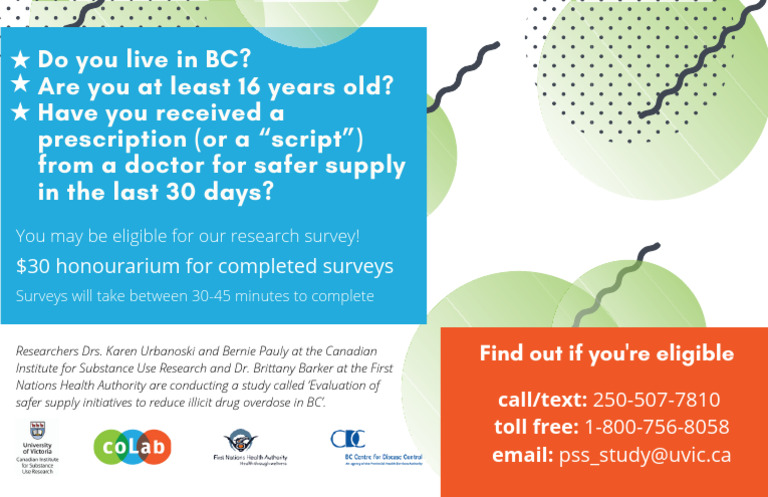 BC Safer Supply Research Survey Eligibility | PDF