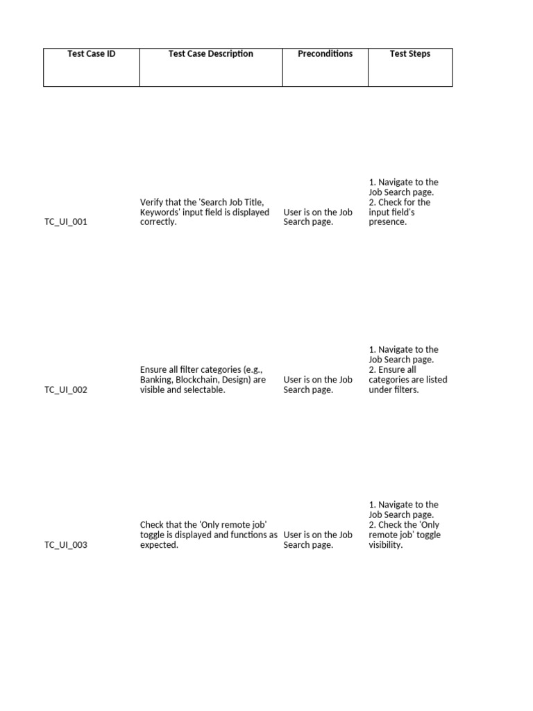 Task_1_Detailed_Job_Search_Test_Cases | PDF | Computing | Software ...