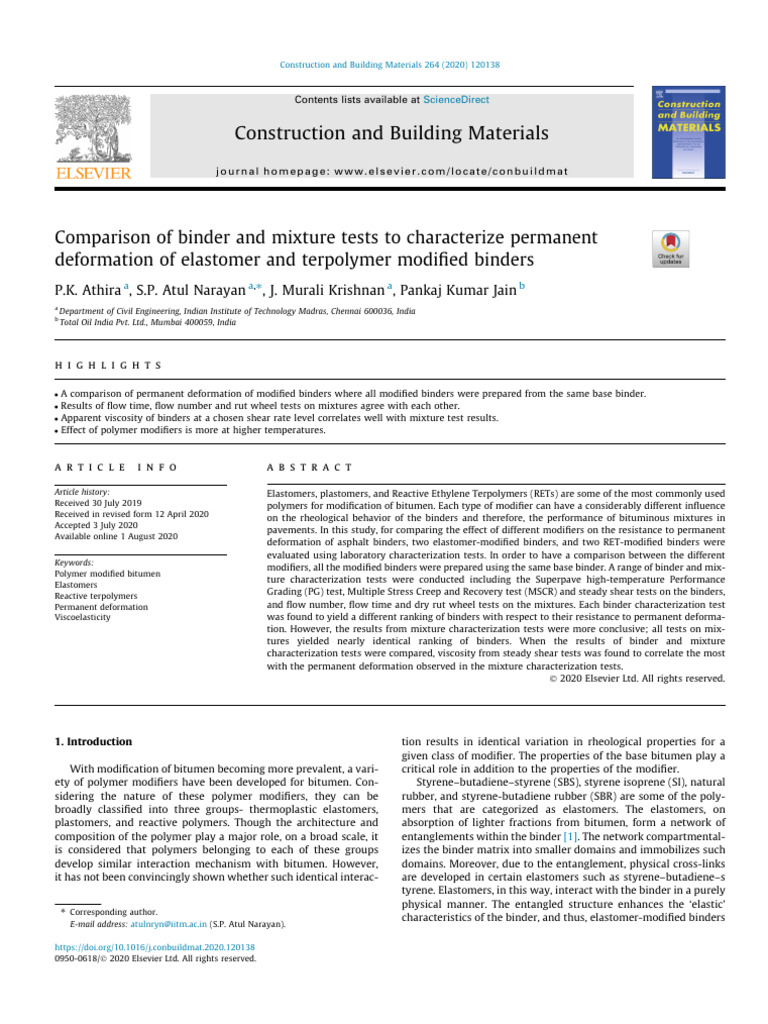 Binder Tests for Permanent Deformation Analysis | PDF | Creep ...