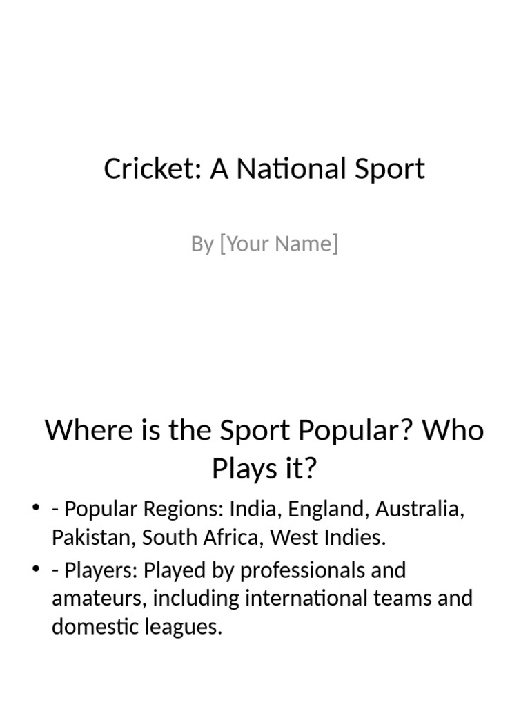 Cricket Presentation | PDF