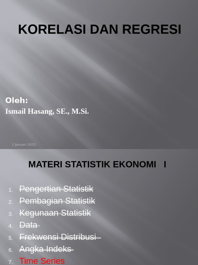 8. Materi Korelasi dan Regresi - Copy | PDF