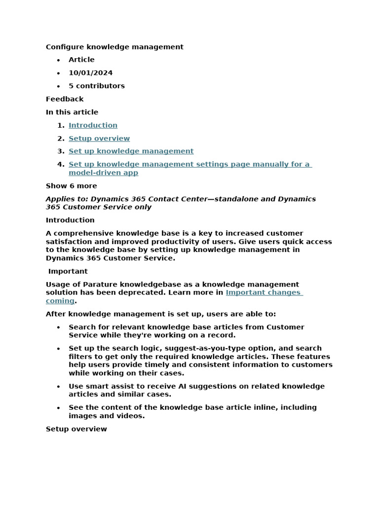 Configure Knowledge Management | PDF | Knowledge | Coffee