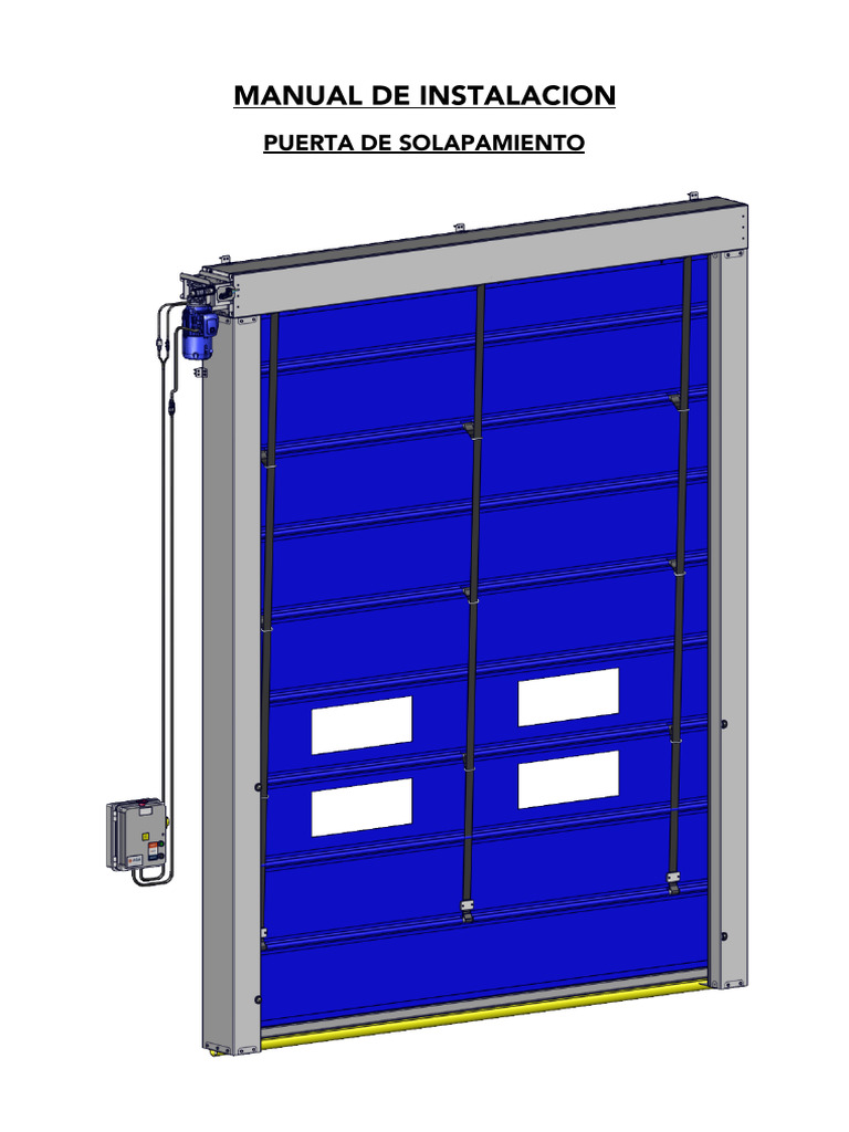 Manual Montaje y Operatoria Puertas Solapamiento ASA | PDF | Equipo ...