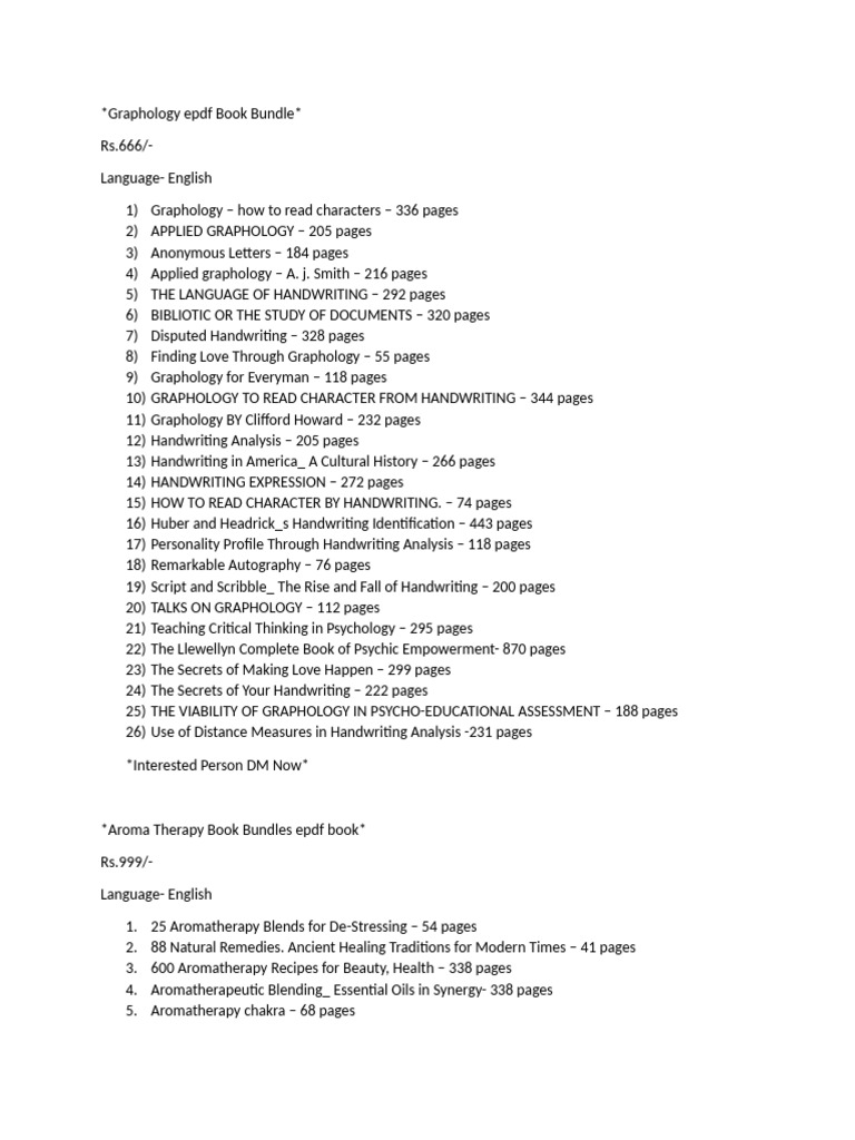 Graphology epdf Book Bundle | PDF | Aromatherapy | Kundalini