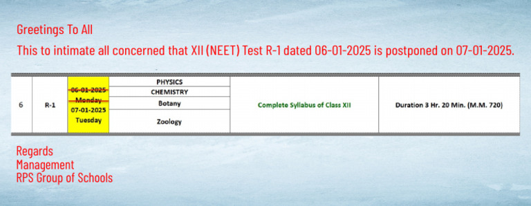 XII NEET TEST R-1 | PDF
