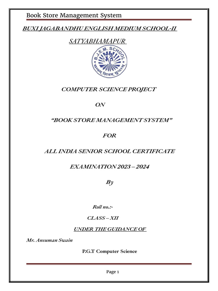 Book Store Management System | PDF