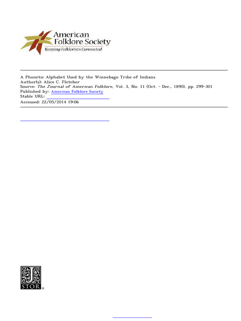 American Folklore Society | PDF | Vowel | Consonant