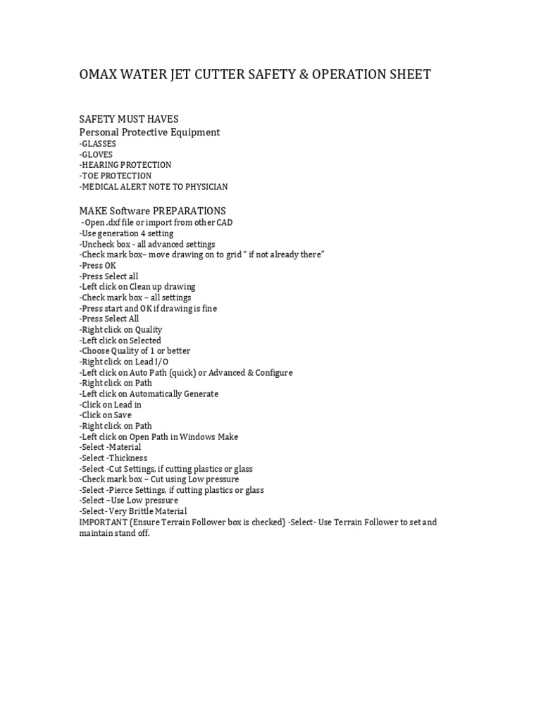 Waterjet Safety | PDF