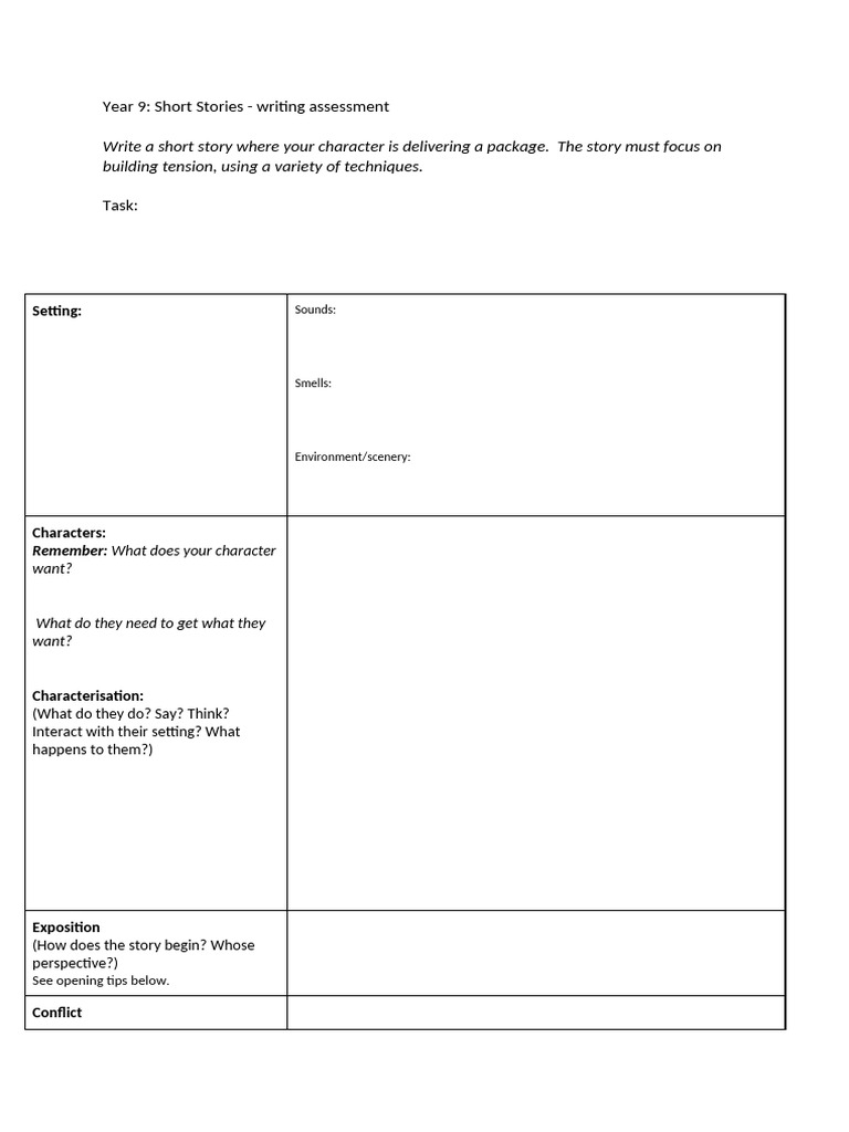 Surya Swaroop - Extra Scaffolding Short Stories Assessment Planning ...