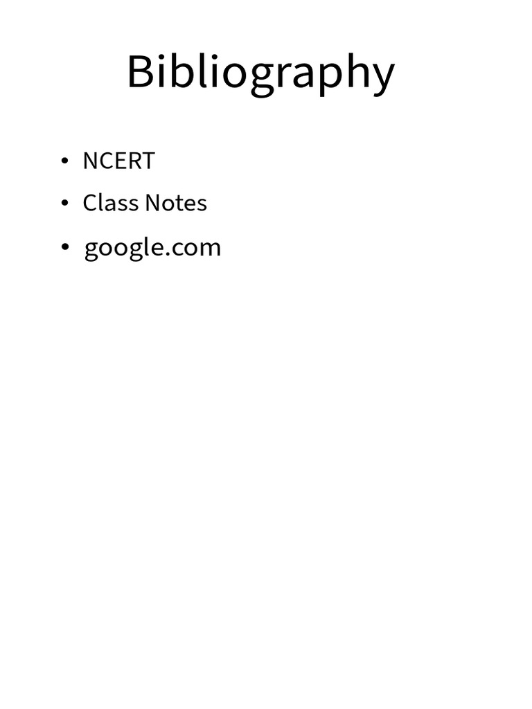 Bibliography: Ncert Class Notes | PDF