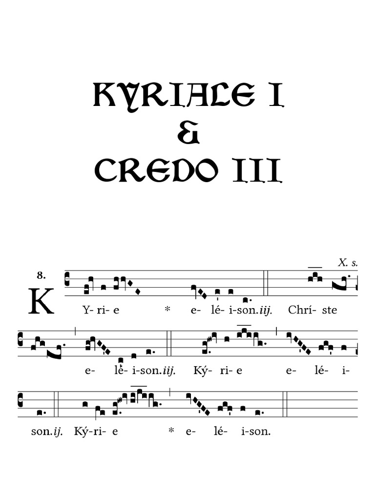 Kyriale I Credo III 2 | PDF