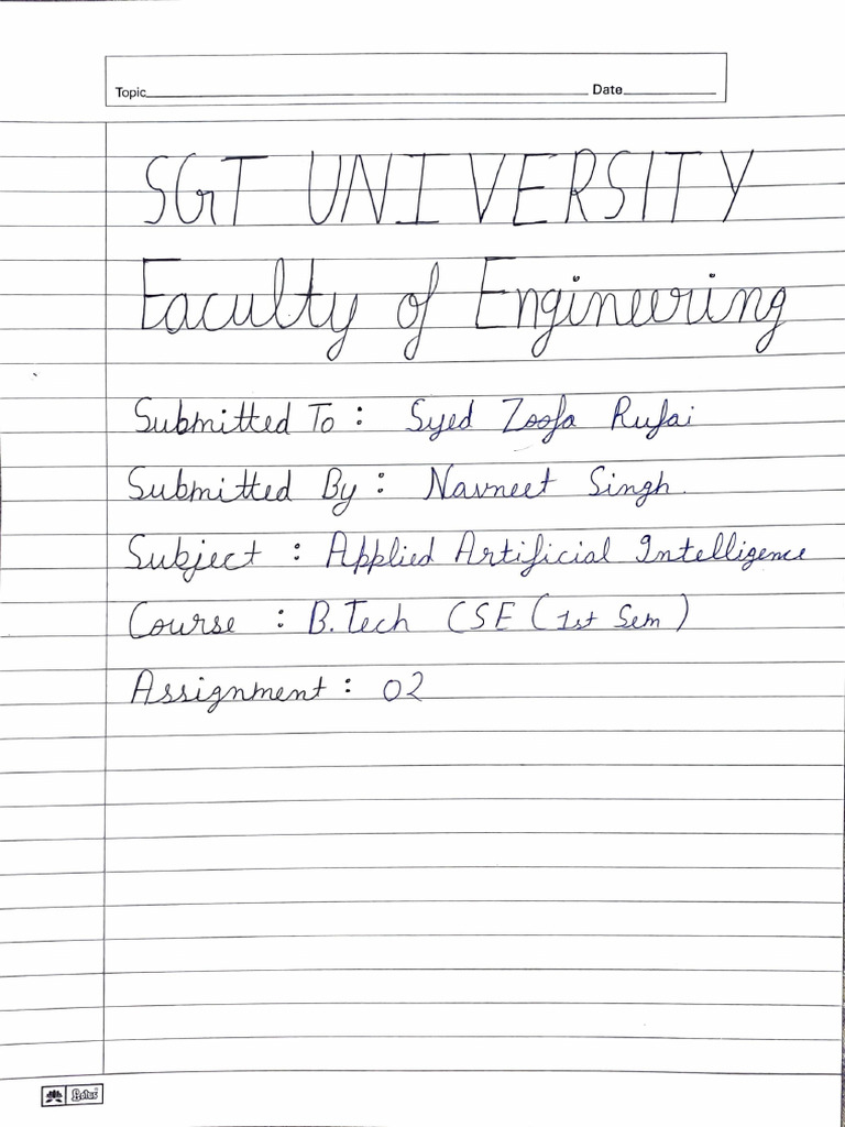 AI Assignment - 2 | PDF