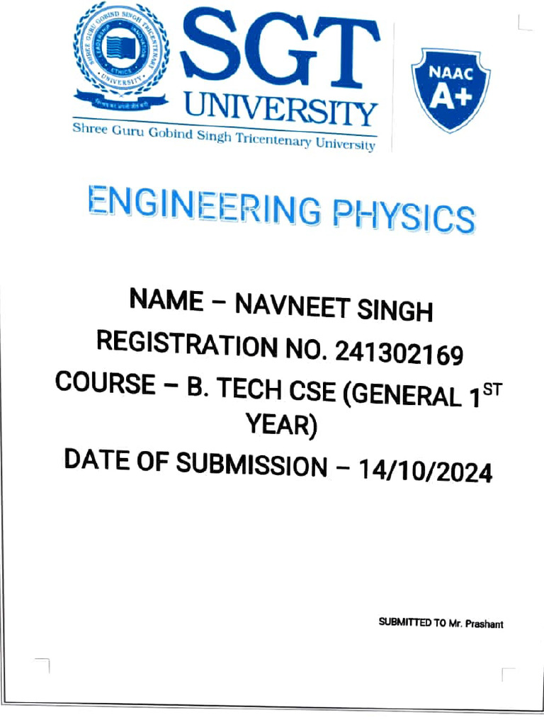 Physics Assignment 1 Pdf