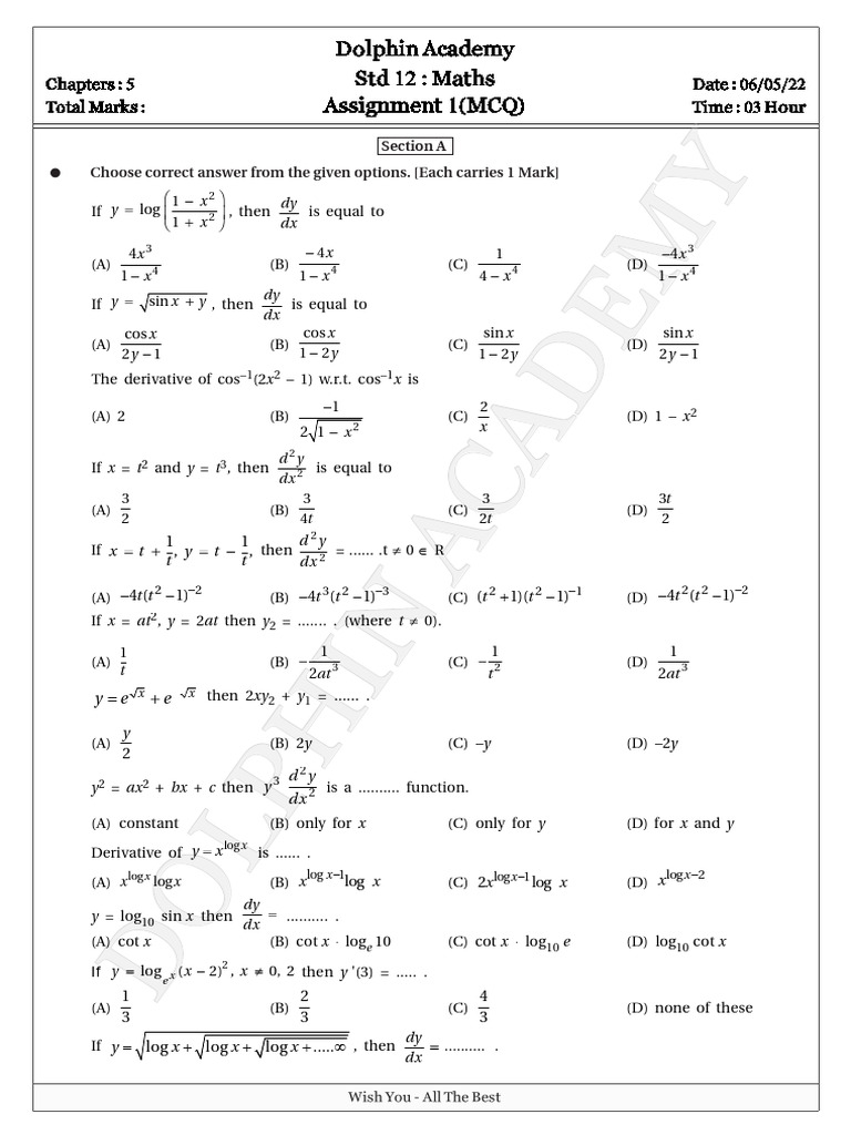 mcq chap 1 maths | PDF
