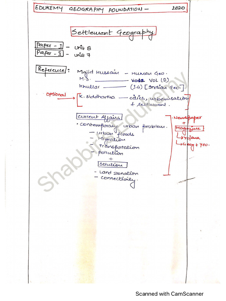 Settlement Geography | PDF