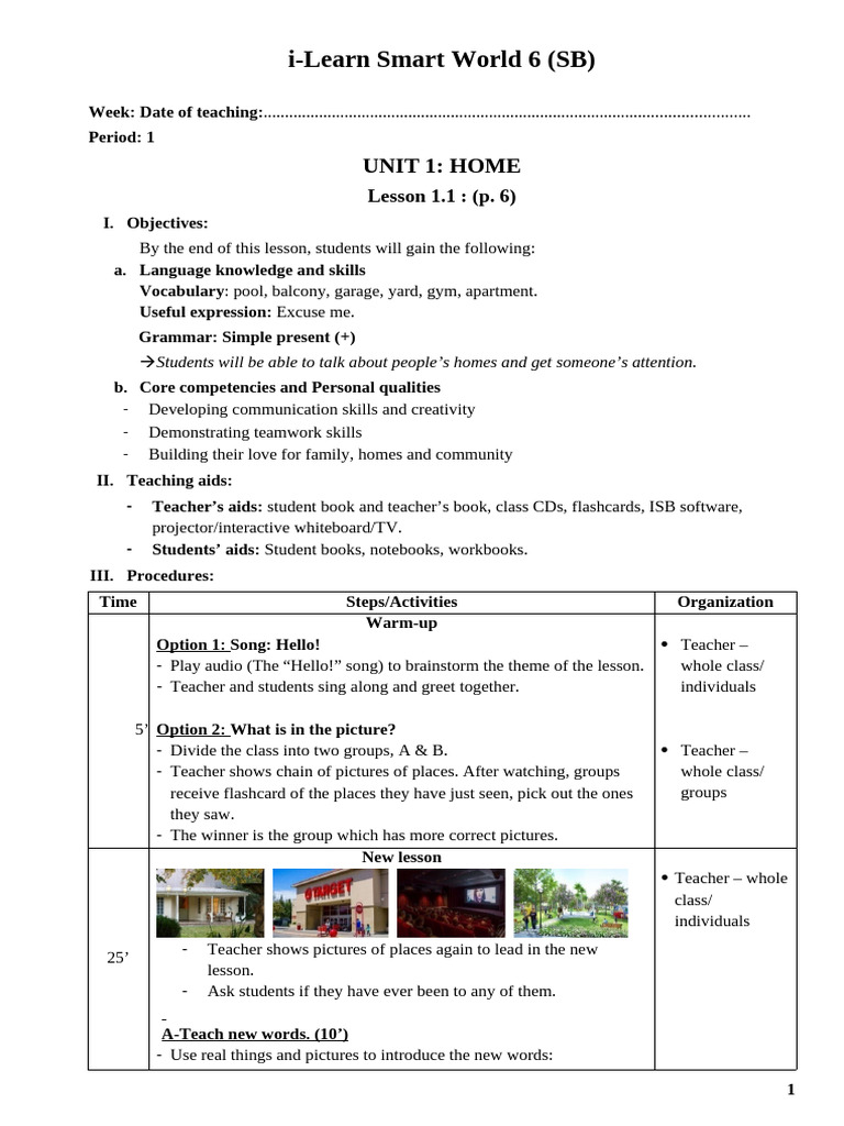 GA TA6 UNIT 1 | PDF | Subject (Grammar) | Linguistics